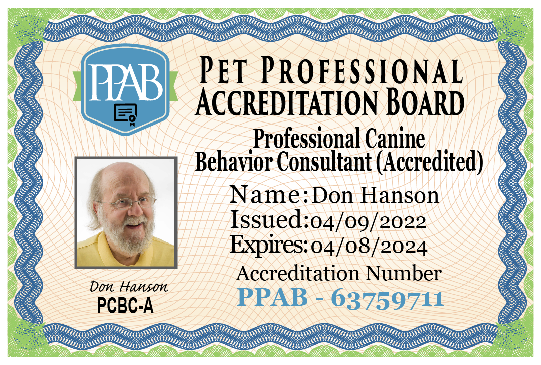 Don Hanson, Speaker Packet - Force Free Pets