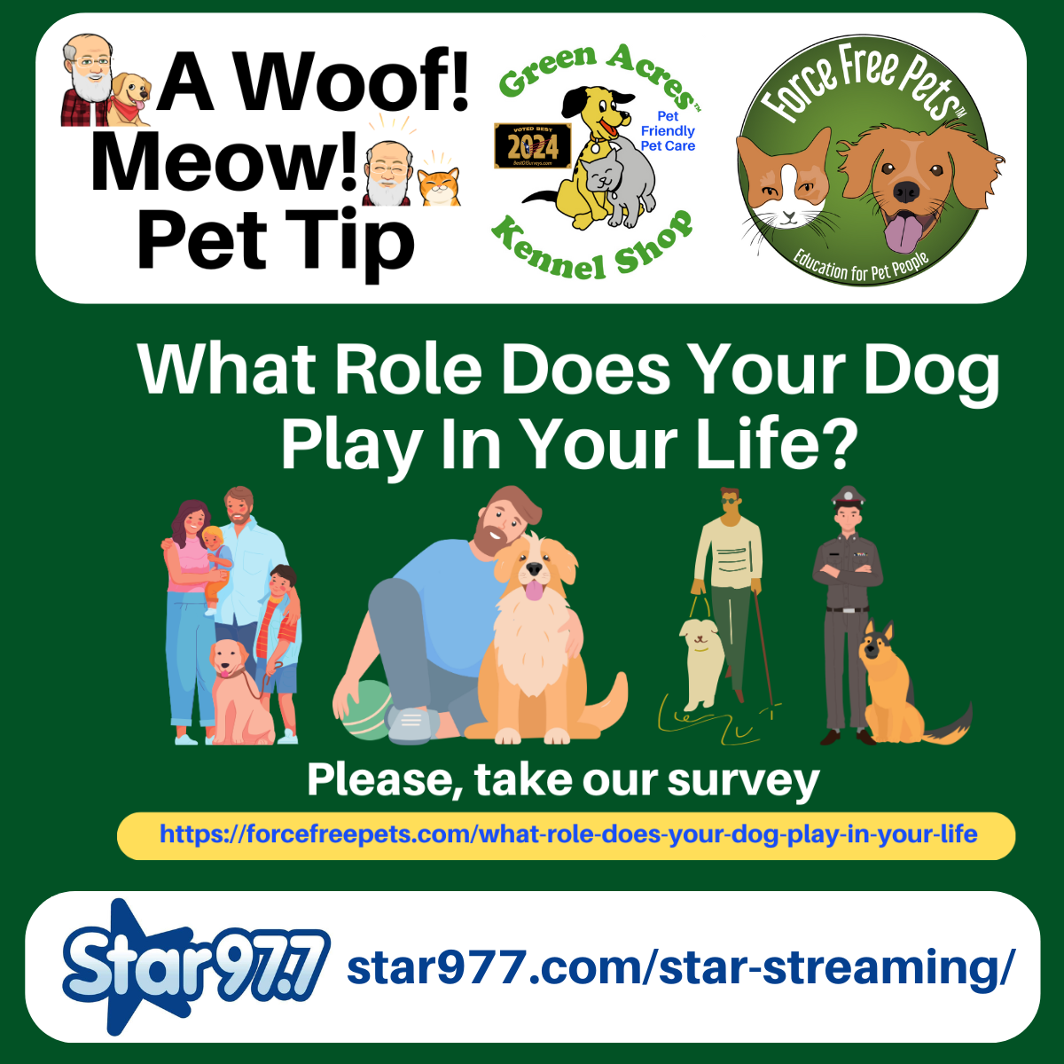 Woof Meow Pet Tip for Feb. 3, 2025 at Star 977 with Don Hanson - Force ...